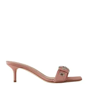 AeydĒ Ilvy Buckle-embellished Faille Mules - No