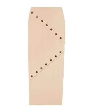 A.W.A.K.E. Mode Button-embellished Organic Cotton-jersey Maxi Skirt - No