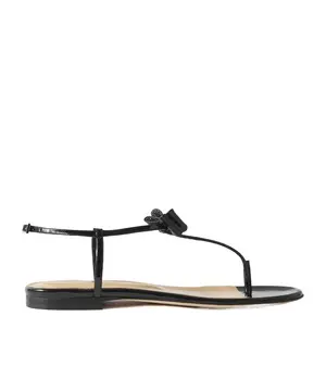 MACHMACH Crystal And Bow-embellished Patent-leather Sandals - No