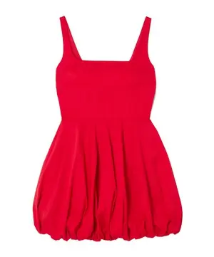 EMILIA WICKSTEAD Annabelle Cotton-blend Poplin Mini Dress - Red
