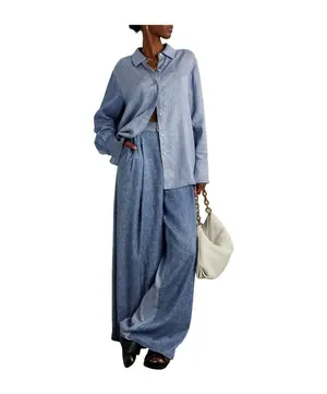 Partow Juliette Two-tone Chambray Shirt