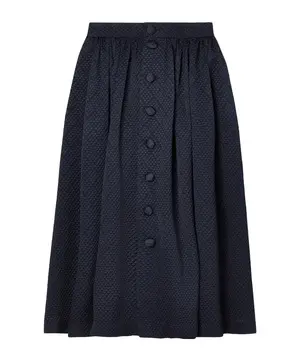 Adam Lippes Flared High-waisted Skirt - Black