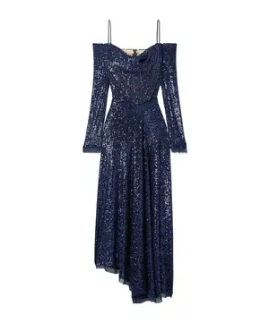 JASON WU Cold-shoulder Sequined Chiffon Maxi Dress - Black