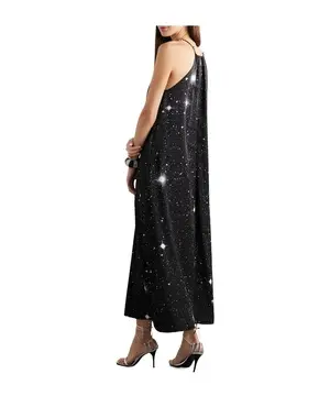 CHRISTOPHER KANE Embellished Printed Crepe Midi Dress