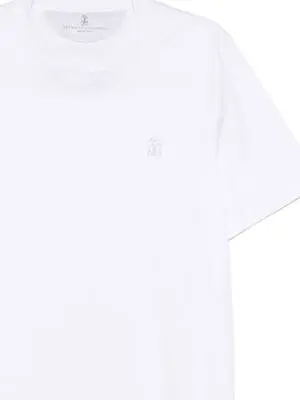Brunello Cucinelli Logo Printed Crewneck T-shirt