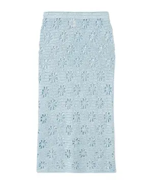 Calle Del Mar Midi Skirt - Blue