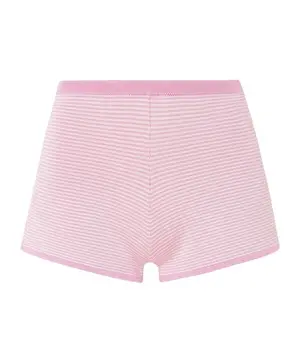 Calle Del Mar Striped Knitted Shorts - Pink