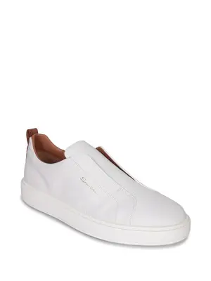 Santoni Round-toe Slip-on Sneakers