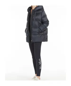 Max Mara Water-repellent Canvas Down Jacket - Black