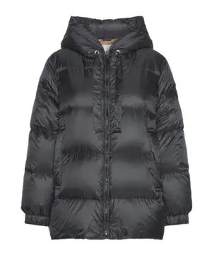 Max Mara Water-repellent Canvas Down Jacket - Navy