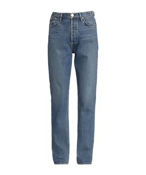 GOLDSIGN High-waisted Straight-leg Jeans - Blue
