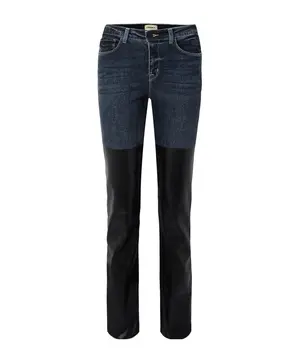 L'Agence High-waisted Coated Flared Jeans