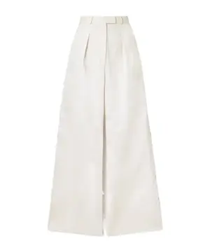 SAFIYAA LONDON Wide-leg Trousers With Raised Lace Trim