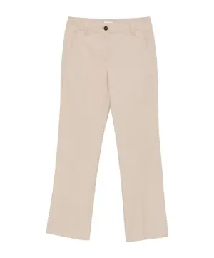 Brunello Cucinelli Pressed-crease Straight-leg Trousers - Nude