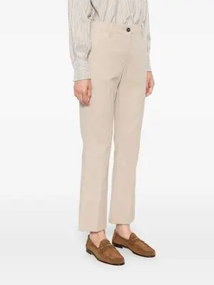 Brunello Cucinelli Pressed-crease Straight-leg Trousers