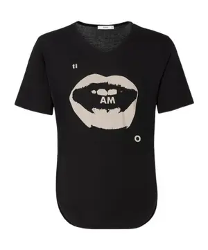 Fendi Cotton T-shirt With Ti Amo Print - Black