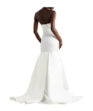 Solace Jodi Strapless Crepe And Satin-twill Gown