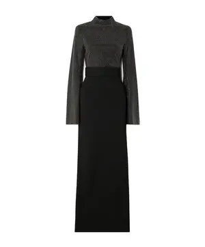 Solace The Lolo Crystal-embellished Crepe Gown - Black
