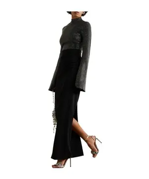 Solace The Lolo Crystal-embellished Crepe Gown