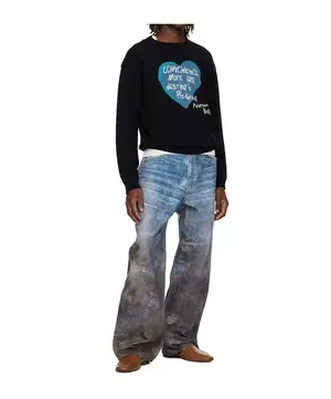 Andersson Bell Heart Pattern Crew Neck Sweater