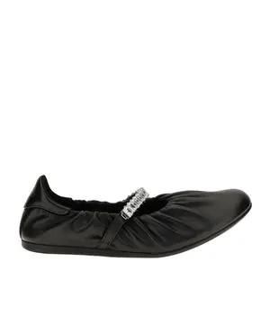JIMMY CHOO Jade Crystal-strap Ballet Flats - Black