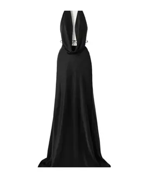 Alex Perry Halter Draped Maxi Gown - Black