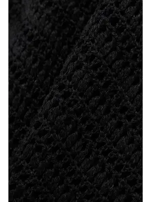 Le Kasha Shali Crocheted Organic Linen Maxi Dress