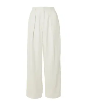 Mara Hoffman Pleated Hemp Straight-leg Pants - White