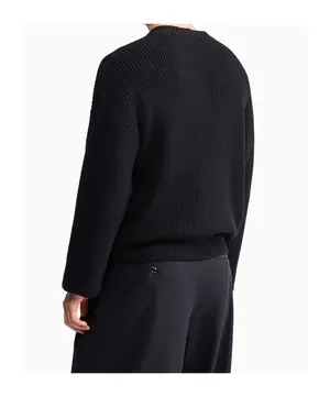 Giorgio Armani Virgin Wool Half Cardigan Stitch Sweater