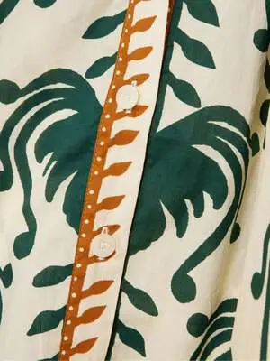 Johanna Ortiz Printed Cotton Shirt - Nude
