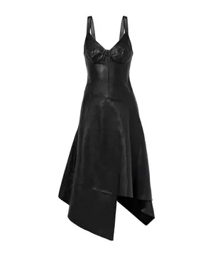JASON WU Asymmetric Leather Midi Dress - No