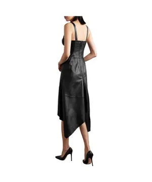 JASON WU Asymmetric Leather Midi Dress