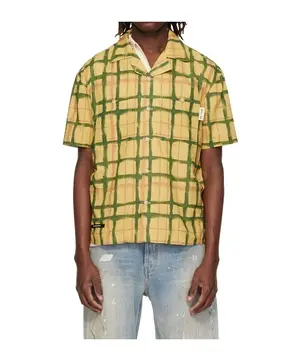 Andersson Bell Plaid Short-sleeved Shirt - Yellow