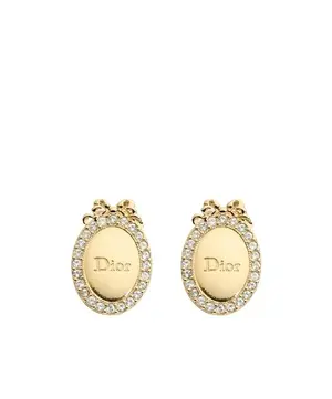 Dior Médaillon Logo Earrings - Gold