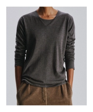 THE ROW Pruce Long Sleeve V-neck Top