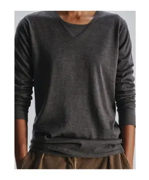 THE ROW Pruce Long Sleeve V-neck Top