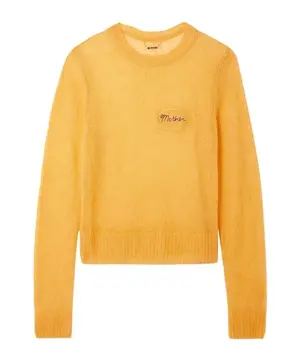 MOTHER Embroidered Open-knit Alpaca-blend Sweater