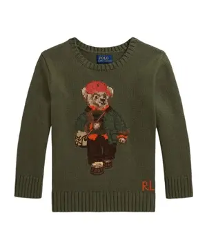 Polo Ralph Lauren Polo Bear Cotton Sweater - Green