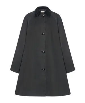 THE ROW Ina Long-sleeve Trench Coat - Ancient Black