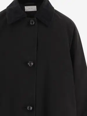 THE ROW Ina Long-sleeve Trench Coat - Ancient Black