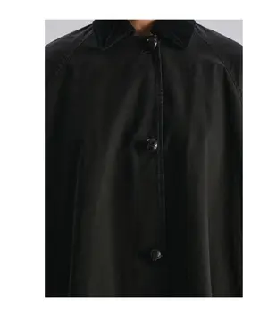 THE ROW Ina Long-sleeve Trench Coat - Ancient Black