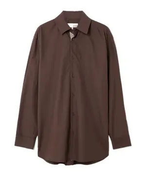 KALLMEYER Long-sleeved Solid-color Shirt - Brown
