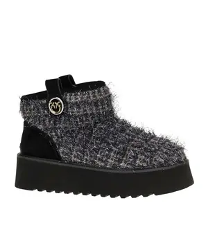 Pinko Tweed Lurex Ankle Boots