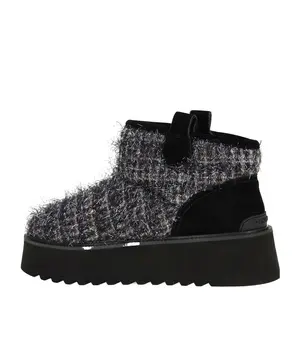 Pinko Tweed Lurex Ankle Boots