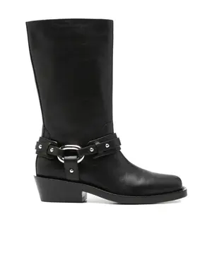 Rabanne Block-heel Ankle Boots - Black