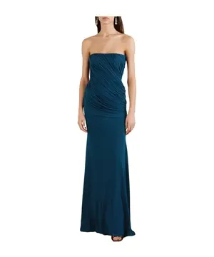 Alex Perry Strapless Draped Jersey Gown