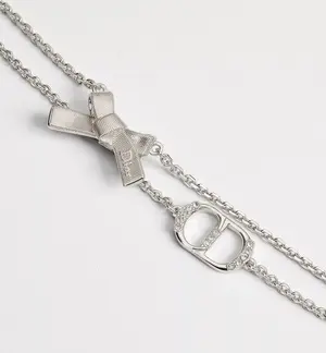 Dior Cd Parure Necklace With Crystal Embellished Cd Signature