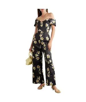EMILIA WICKSTEAD Faille Wide-leg Pants