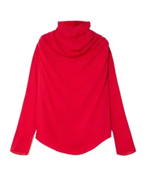 KALLMEYER Tabitha Draped Blouse - Red