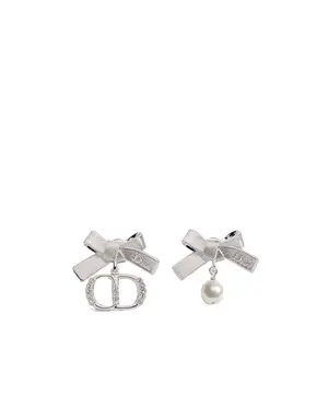 Dior Cd Parure Earrings With Pearl And Crystals